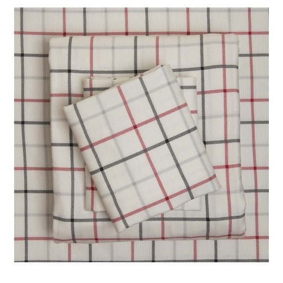 Mainstay | Bedding | Mainstays Flannel Sheet Set Windowpane Plaid Full ...